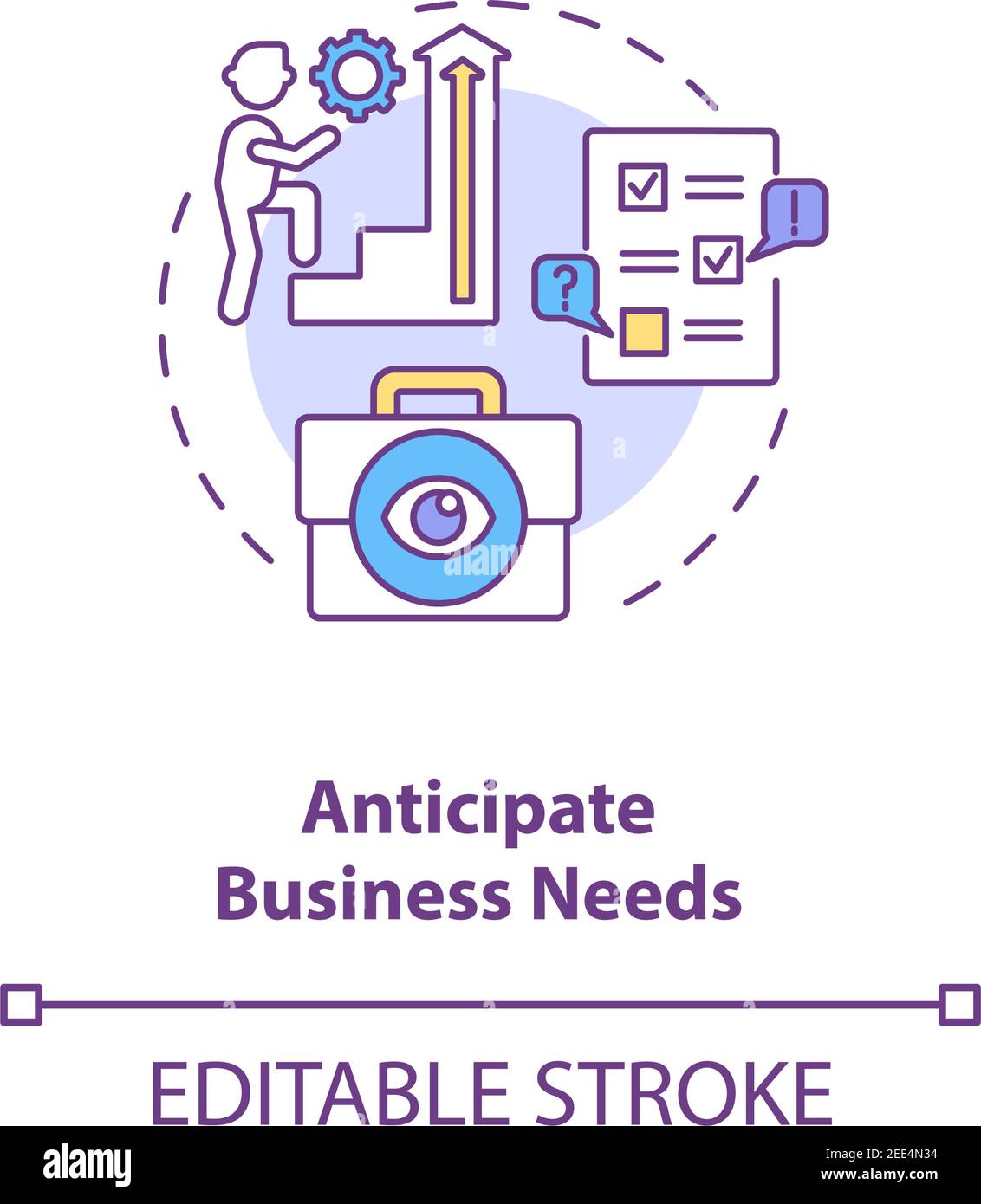 Anticipate business needs concept icon Stock Vector Image & Art - Alamy