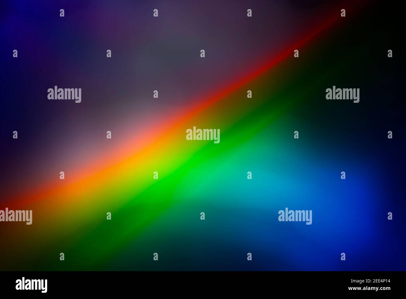 Blurred bright diagonal rainbow light refraction overlay effect for ...