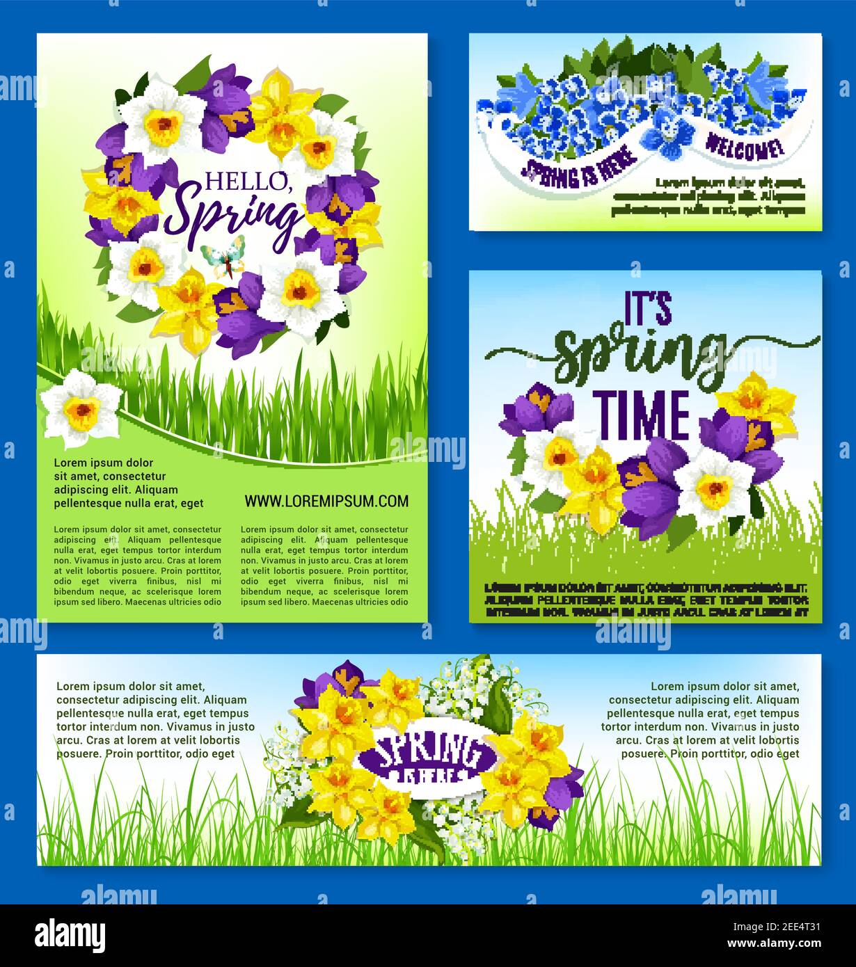 Arrangement of bouquets Stock Vector Images - Alamy