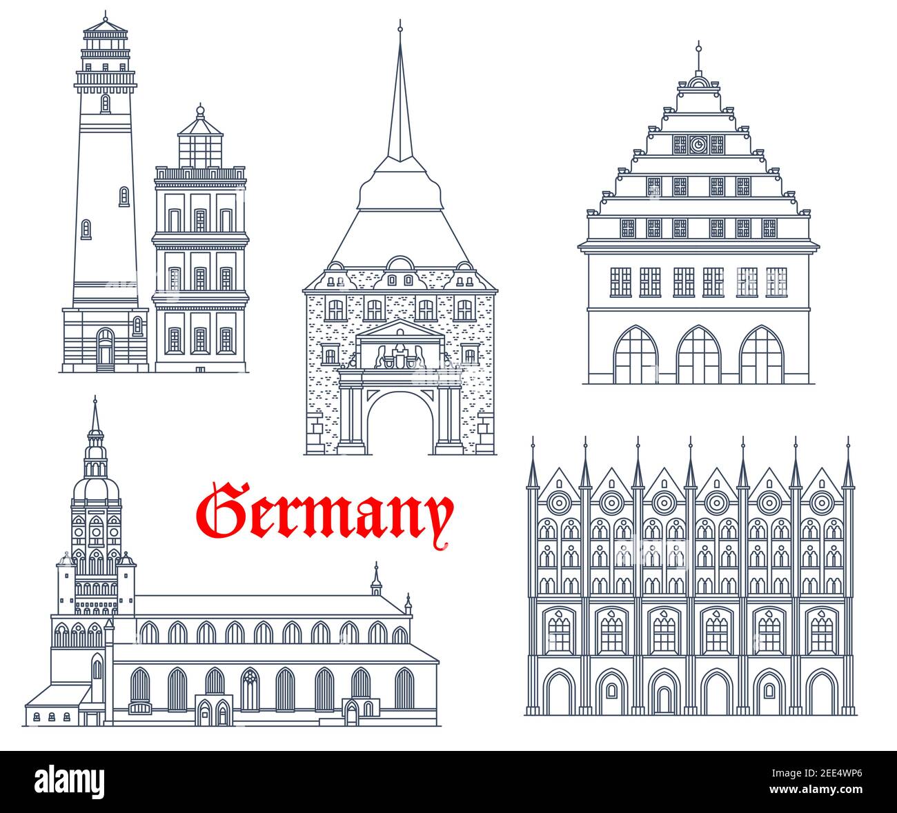 Stralsund buildings Stock Vector Images - Alamy