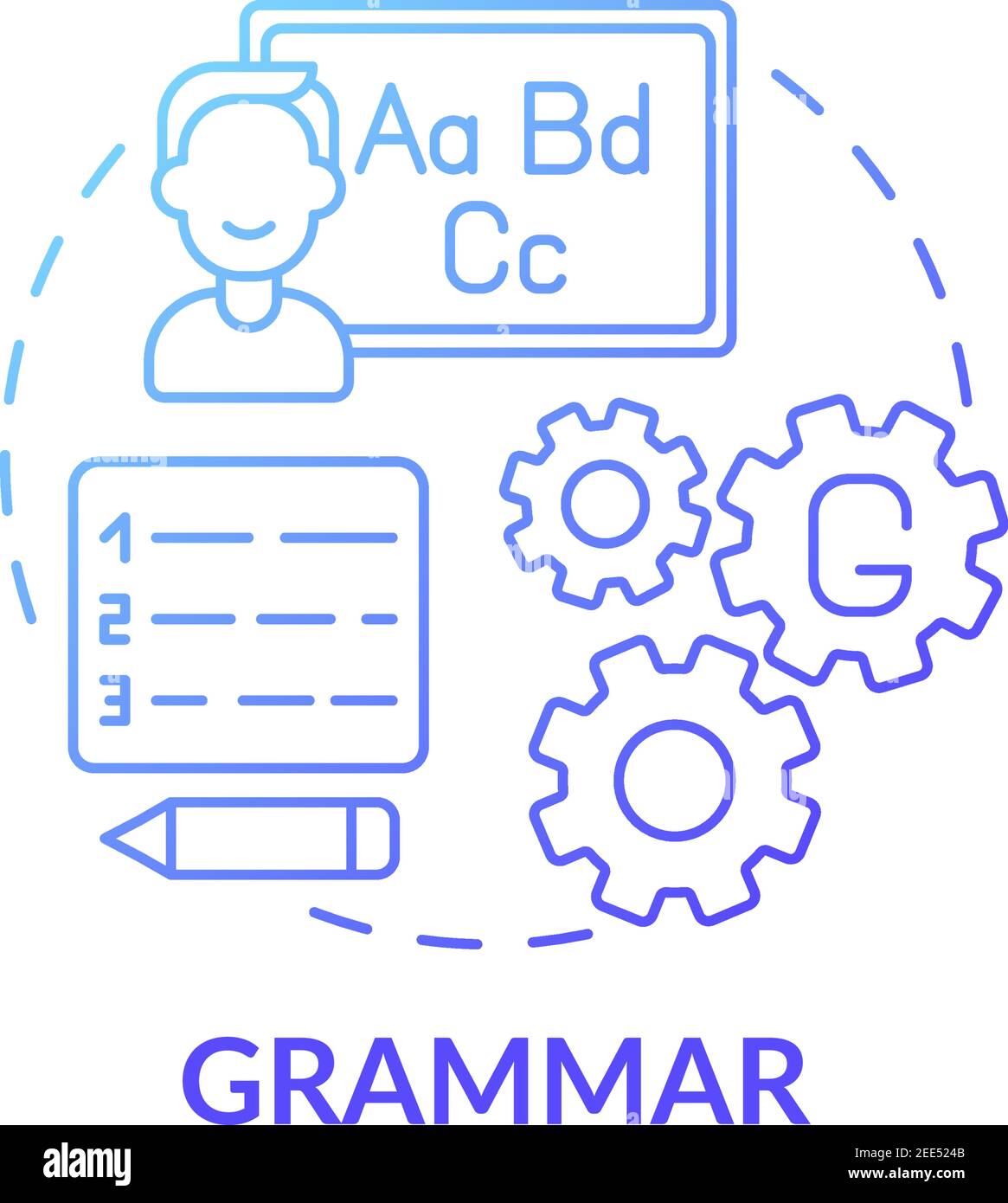 Grammar concept icon Stock Vector Image & Art - Alamy
