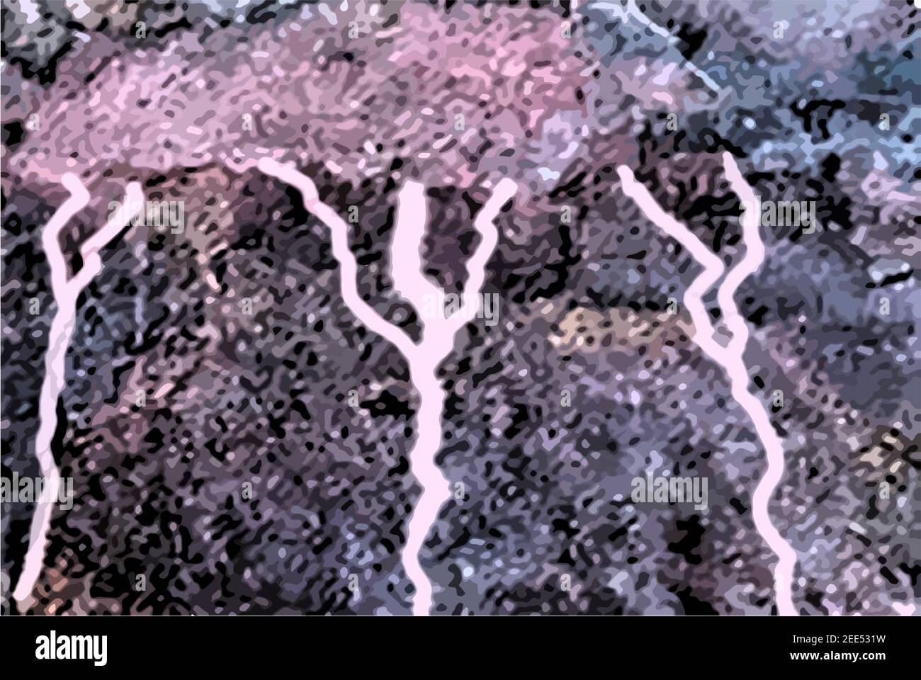 Lightning in cloudy dark Stock Vector Images - Alamy