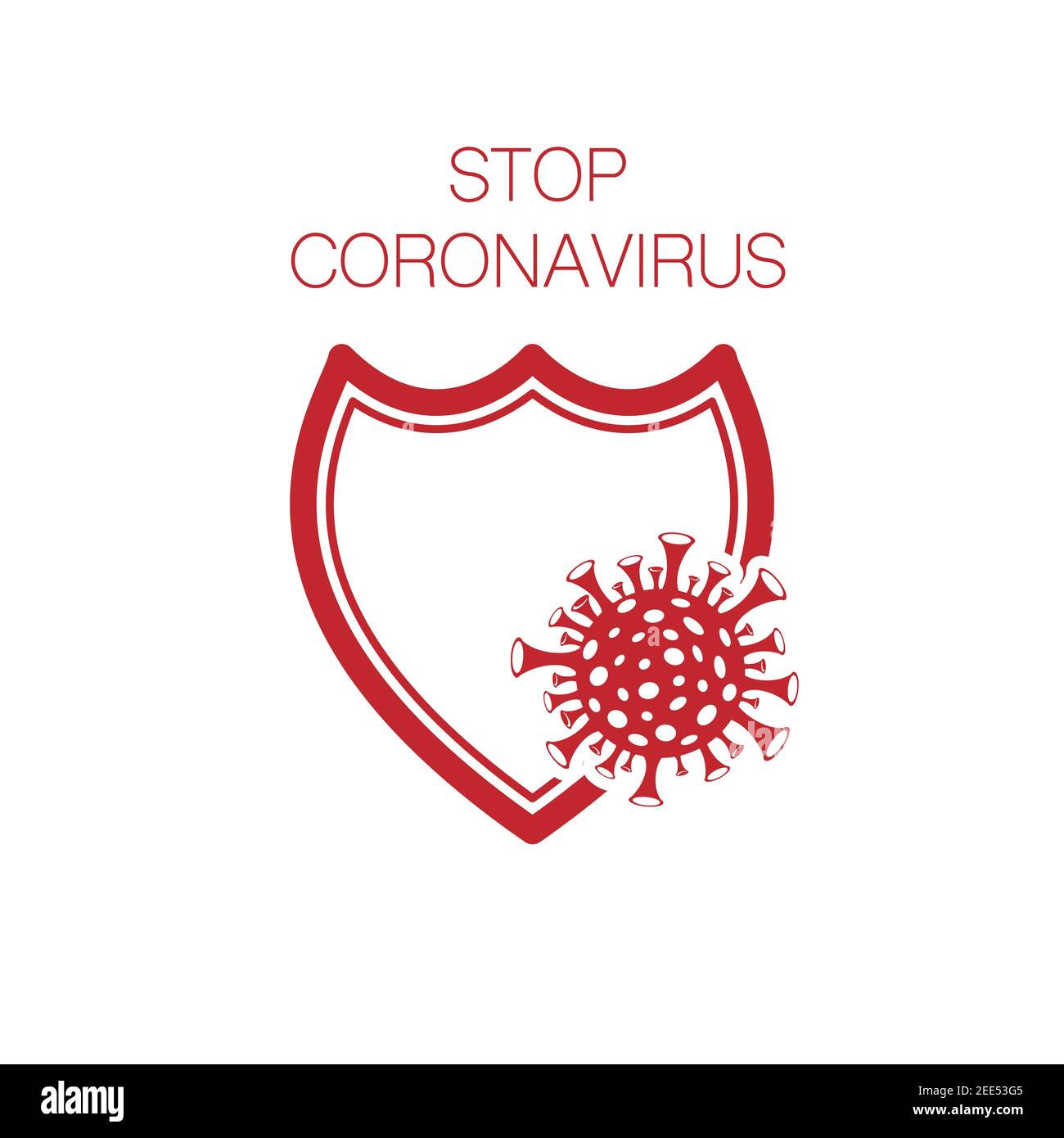 Red virus symbol shield Stock Vector Image & Art - Alamy