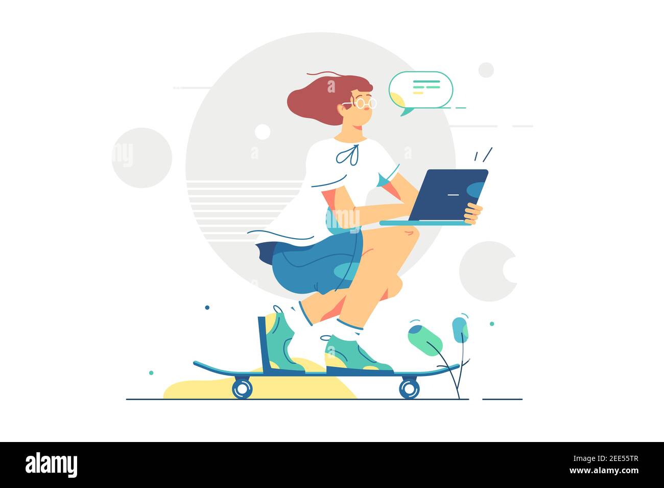 Girl on laptop Cut Out Stock Images & Pictures - Alamy