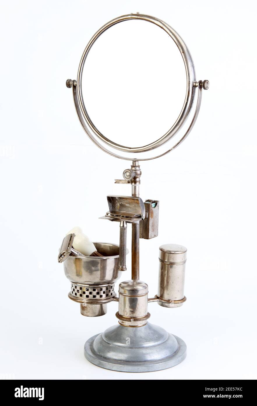 Antique shaving kit Stock Photo - Alamy