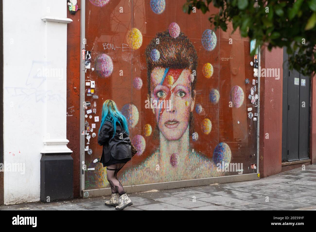 David Bowie Graffiti Mural Brixton, London, England Stock Photo - Alamy