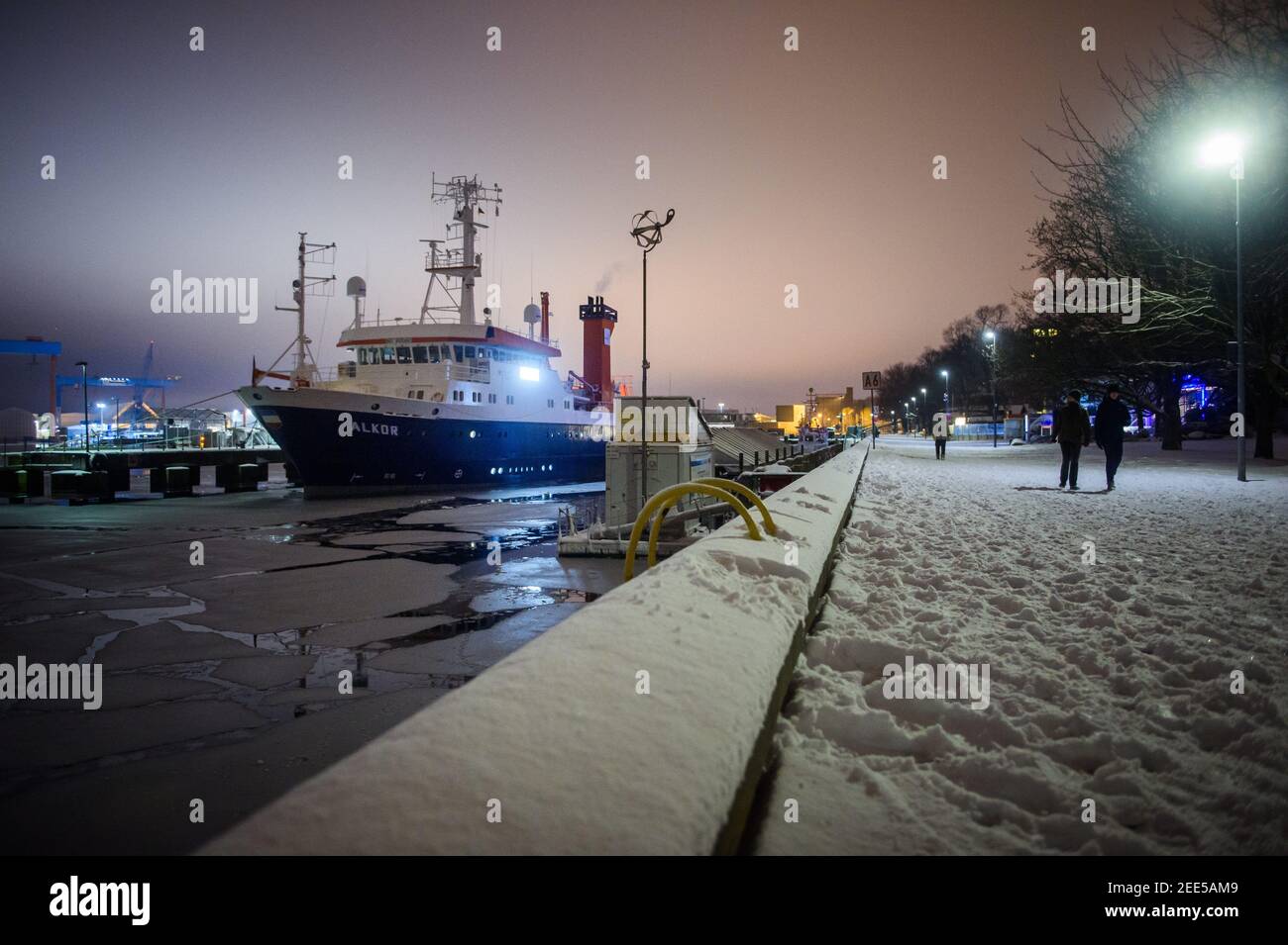 Kiel, Germany. 15th Feb, 2021. The research vessel "Alkor" of the ...
