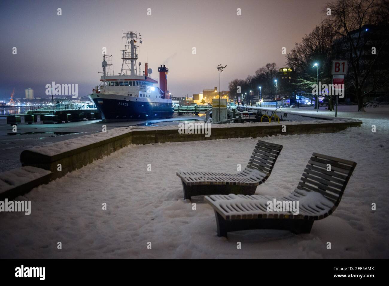 Kiel, Germany. 15th Feb, 2021. The research vessel "Alkor" of the ...
