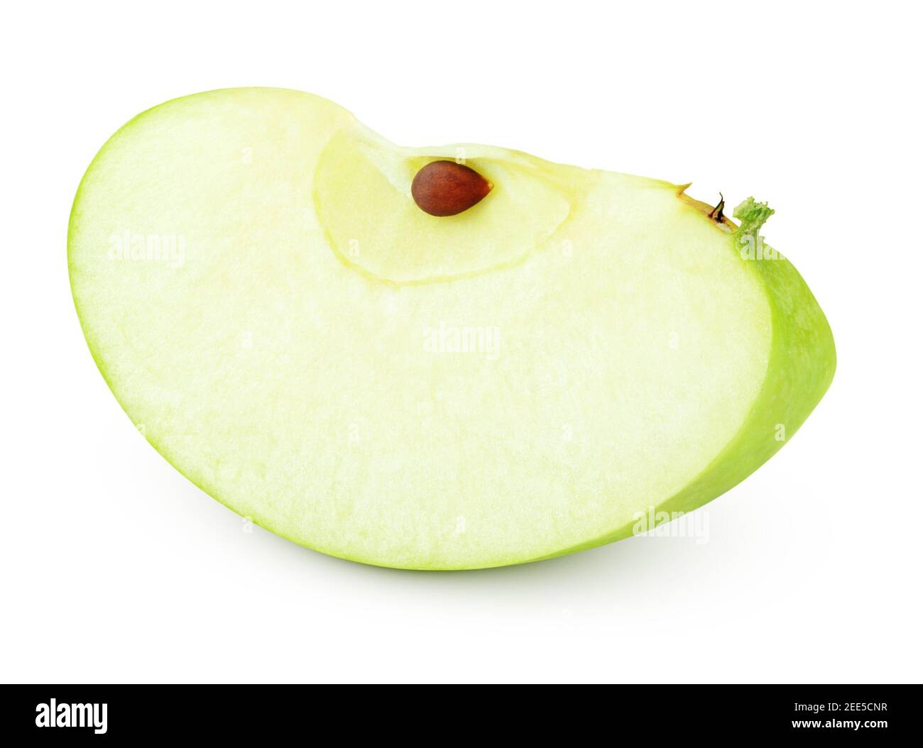 Green apple slice isolated on white background with clipping path Stock ...