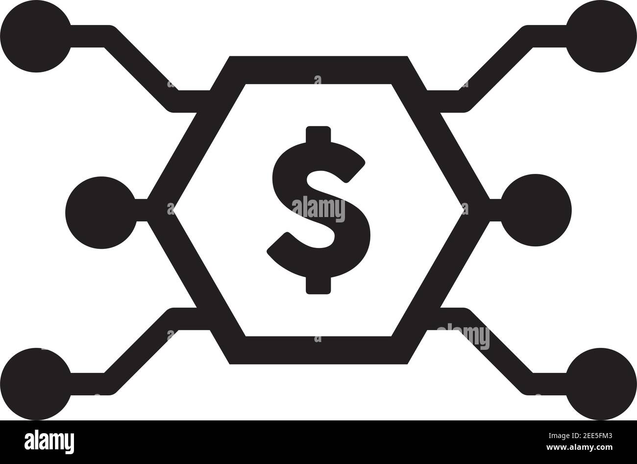 Digital dollar currency icon vector symbol for digital transactions for ...