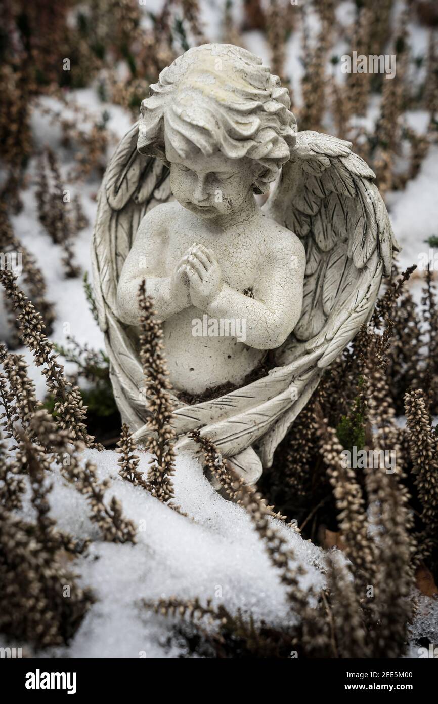 statue of angel in a cemetery Stock Photo - Alamy