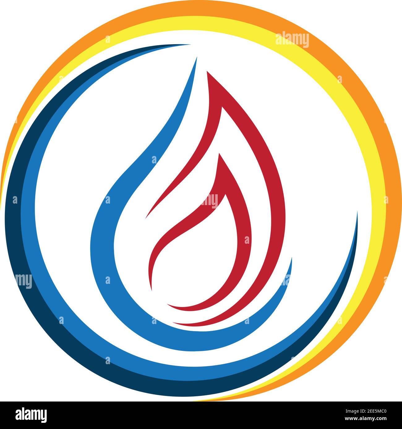 Water and flame, fitter, plumber, logo, icon Stock Vector Image & Art ...