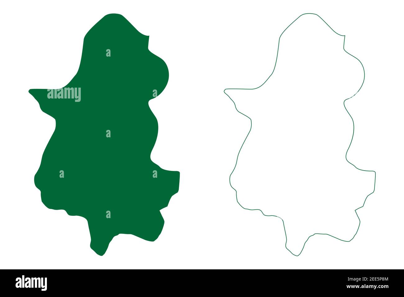 Tirap district (Arunachal Pradesh State, Republic of India) map vector ...