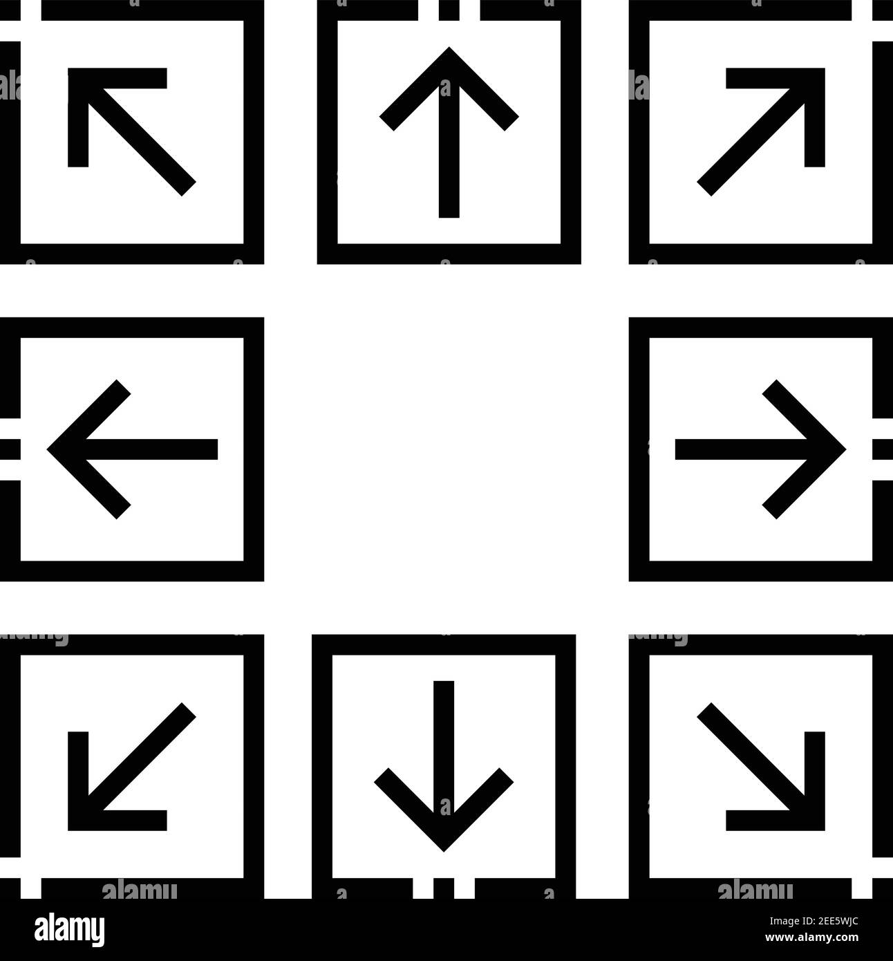 Arrow left button flat Black and White Stock Photos & Images - Alamy