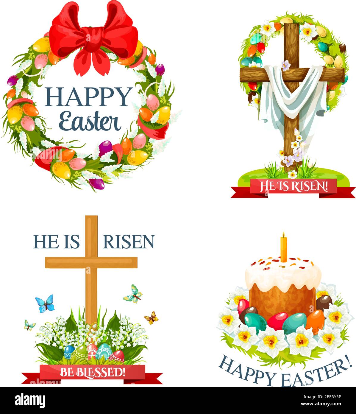 Happy Easter Religious Clipart