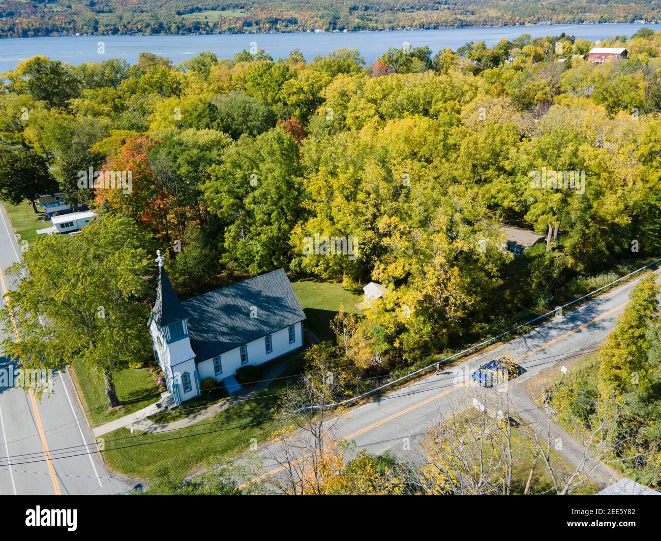 Historic Country Church in Finger Lakes, NY Stock Photo - Alamy