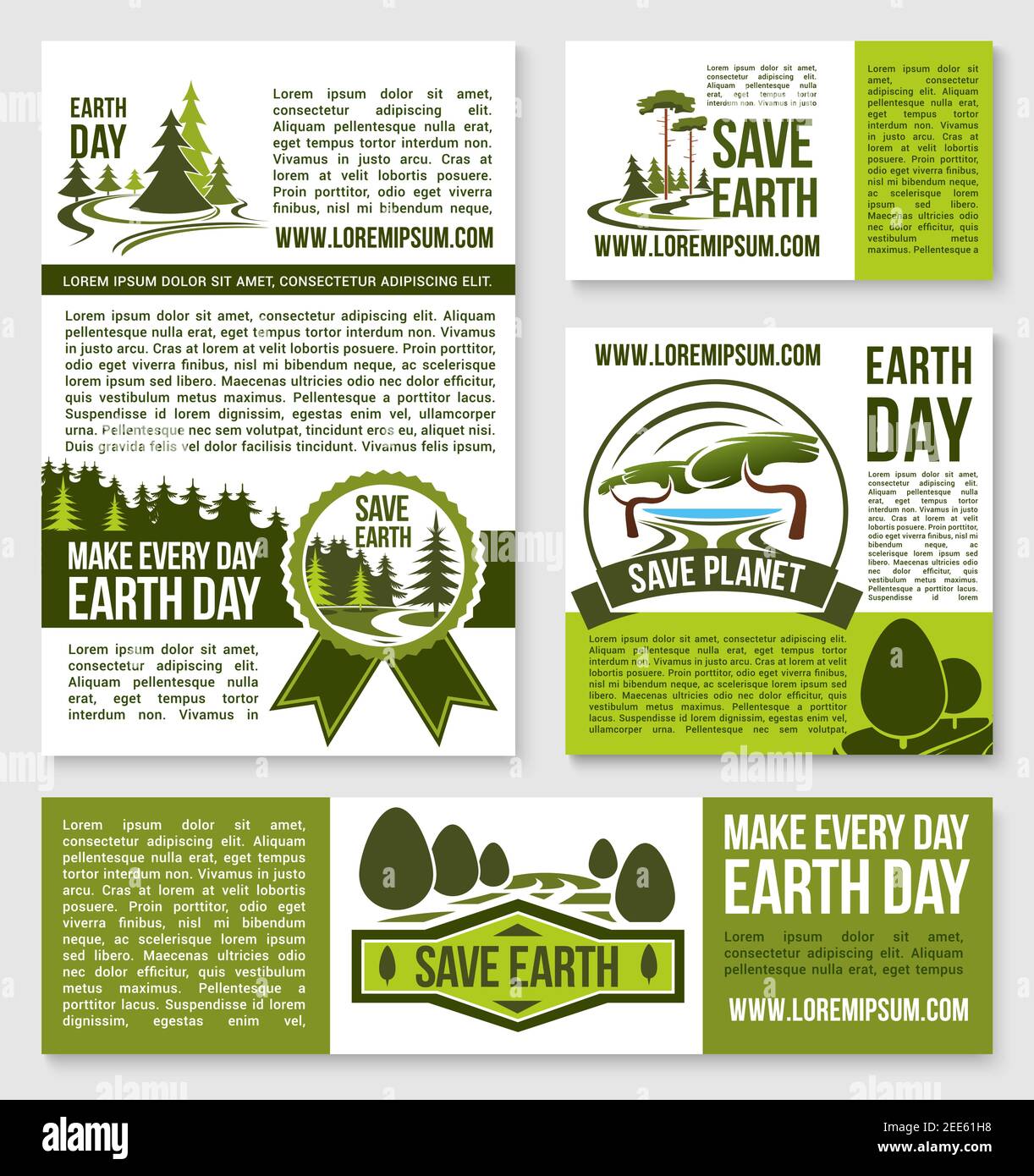Nature and green environment design for Earth Day of ecology ...