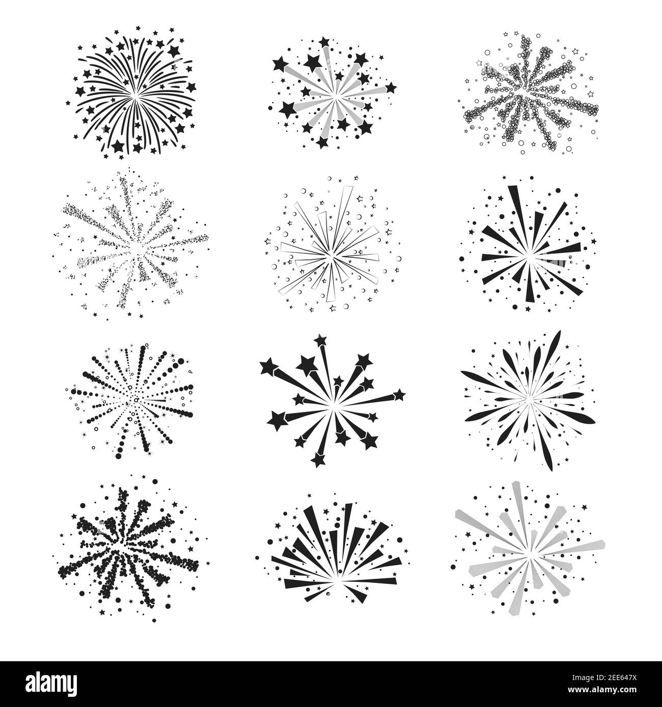 Fireworks background pattern Cut Out Stock Images & Pictures - Alamy