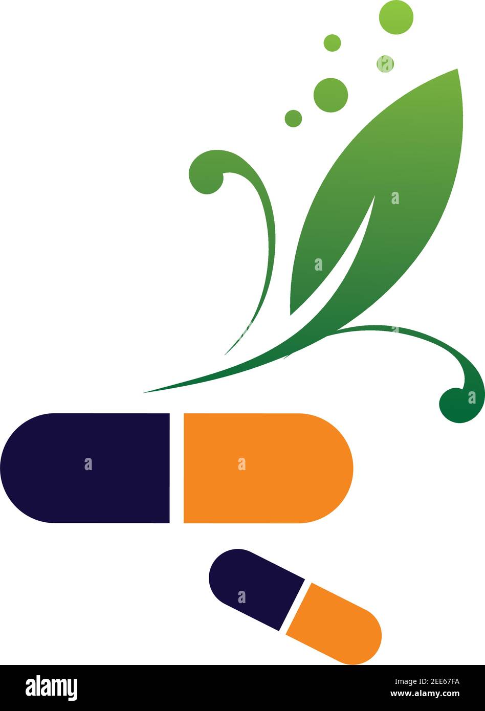 Herbal Supplement - Natural Medicine Logo Template Stock Vector Image ...