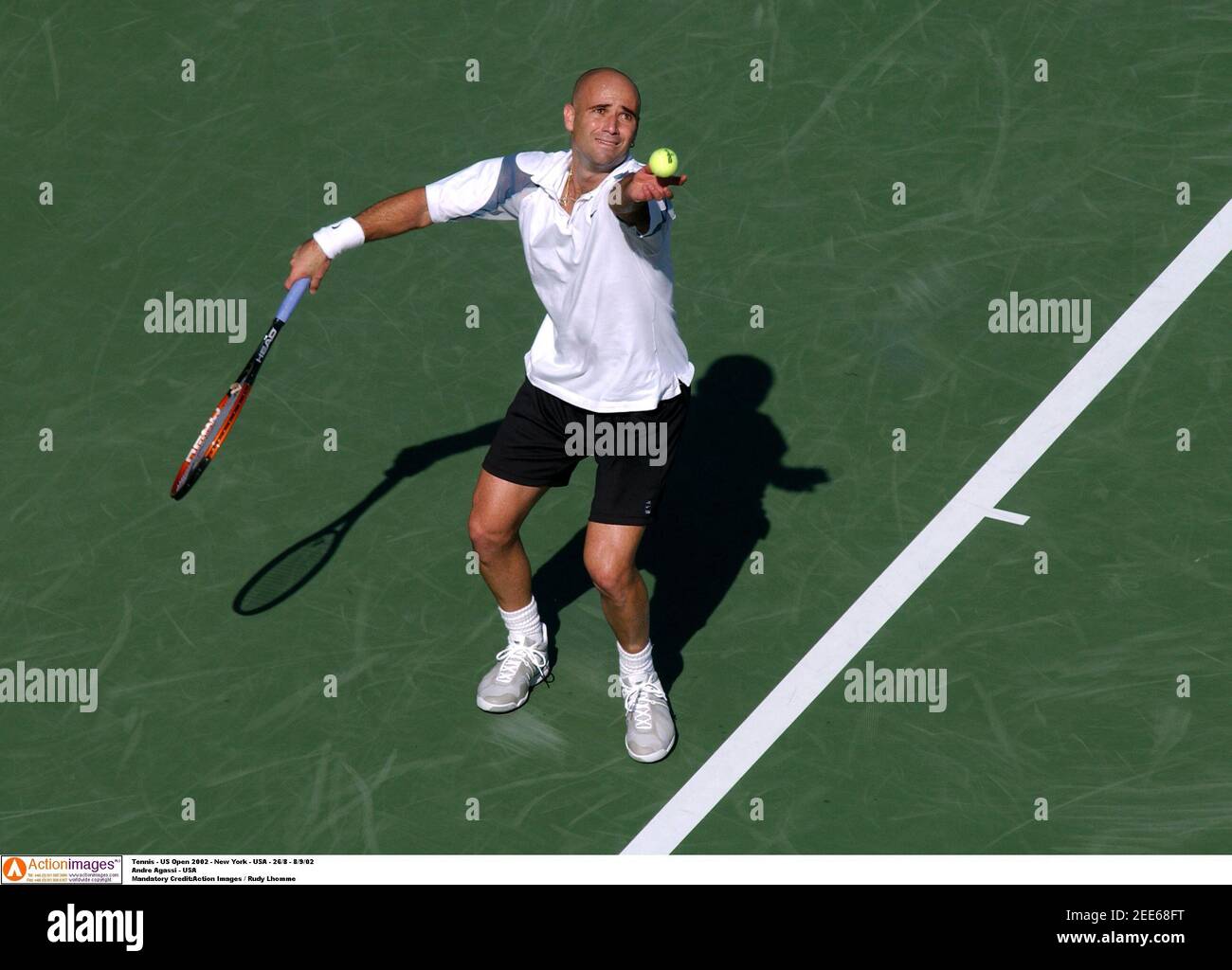 2002 us open agassi hi-res stock photography and images - Alamy