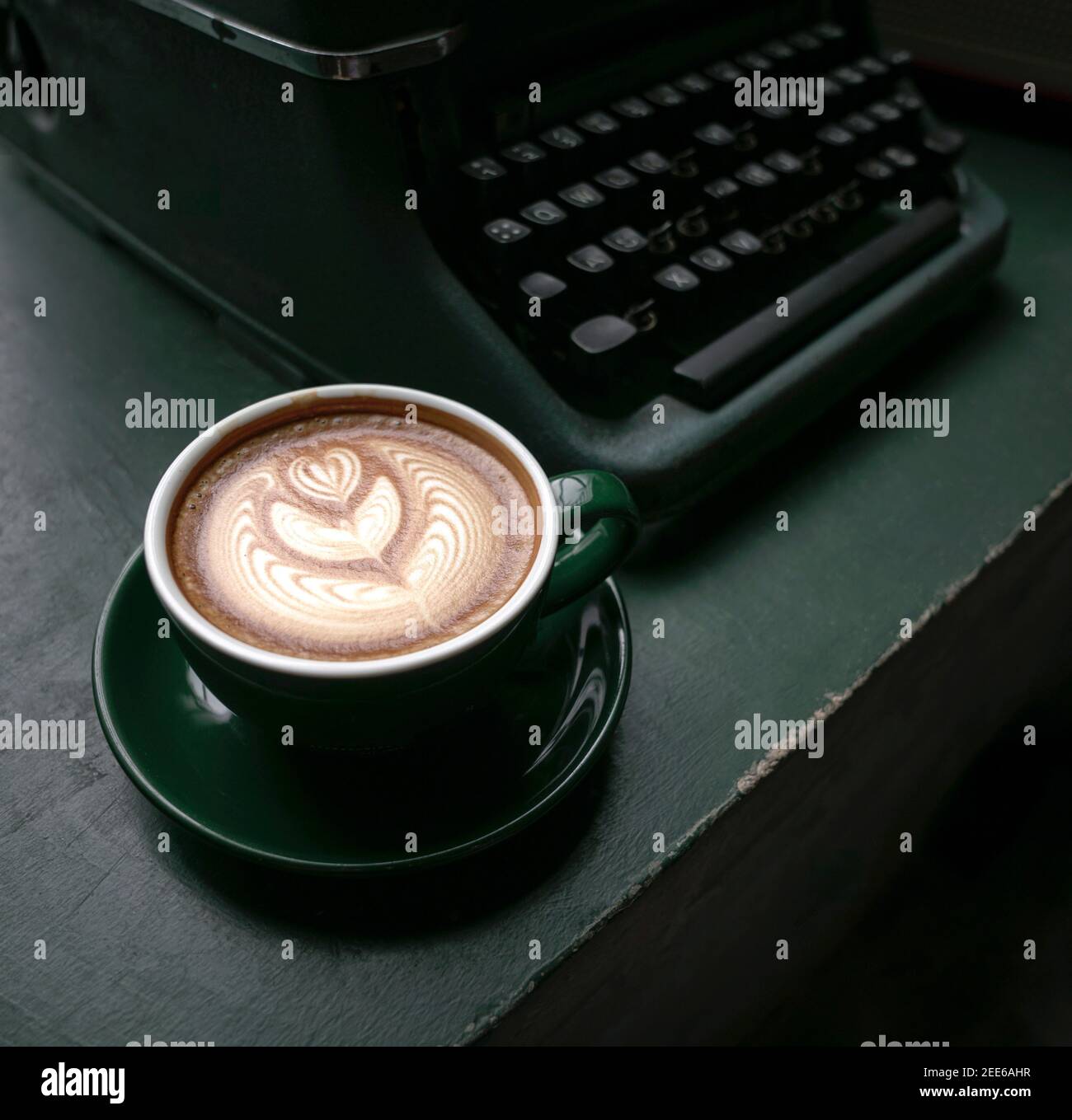 Old typewriter cup coffee in hi-res stock photography and images - Alamy