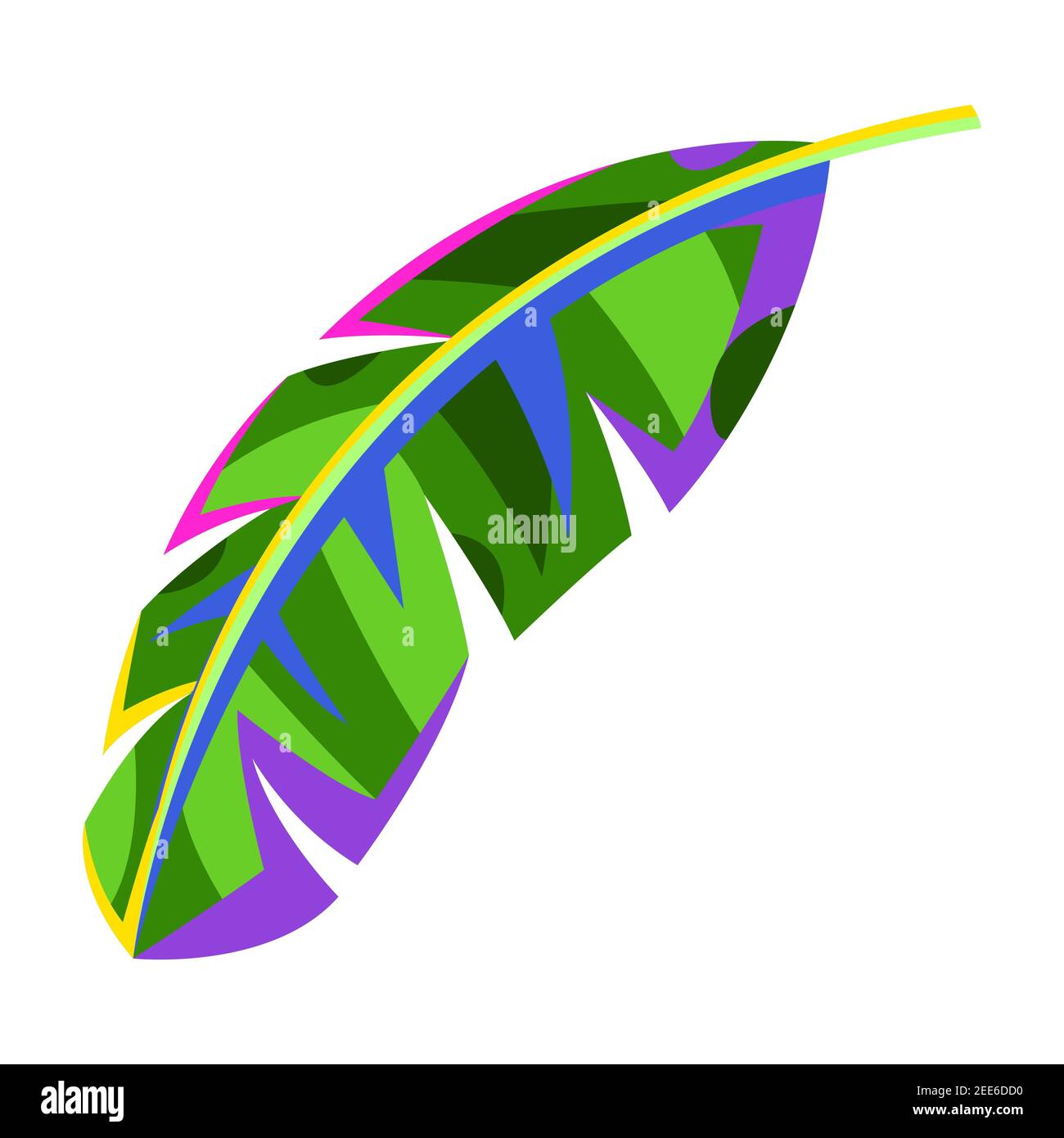 Illustration of stylized palm leaf Stock Vector Image & Art - Alamy