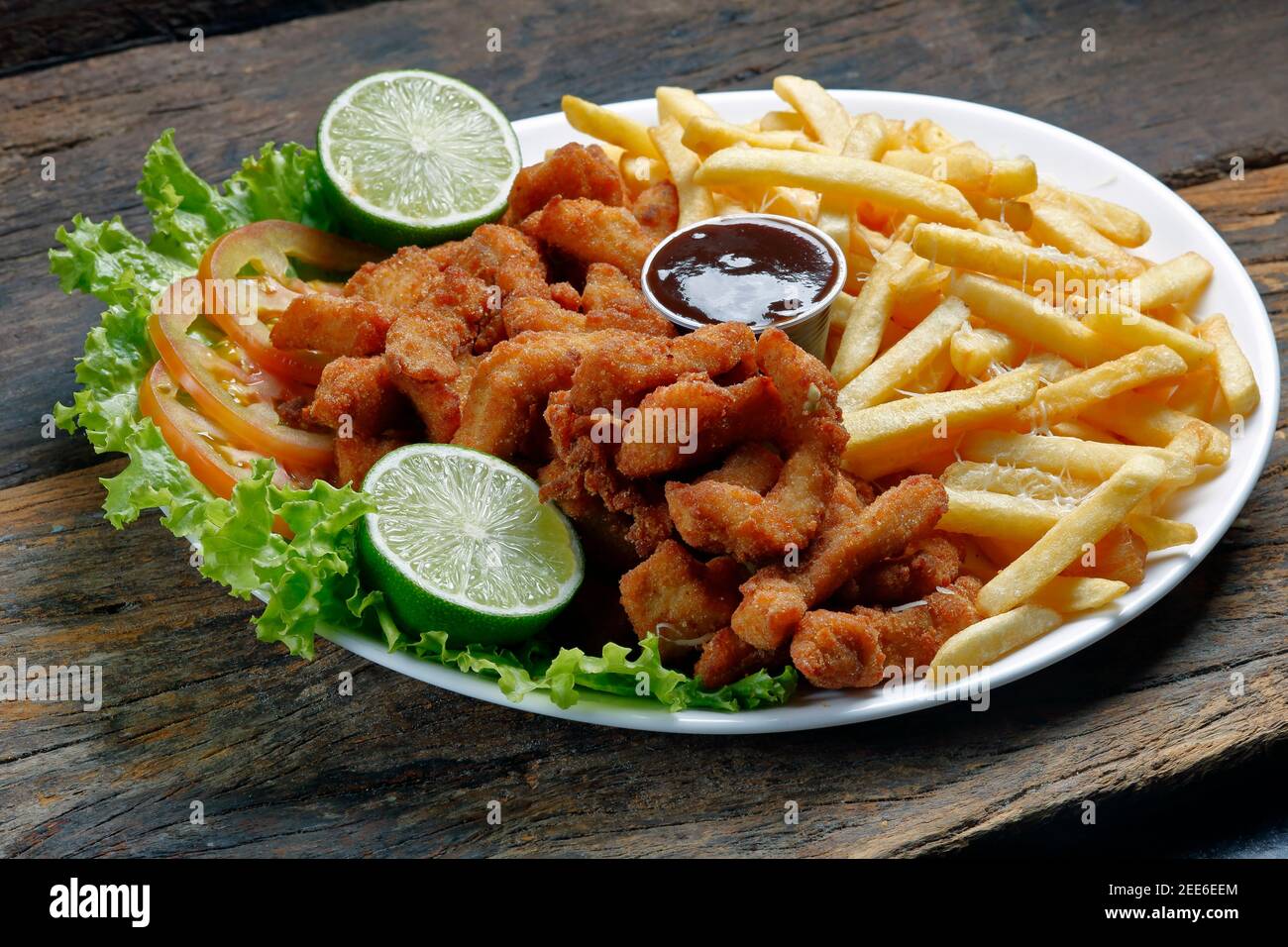 Breaded fried fish Stock Photo - Alamy