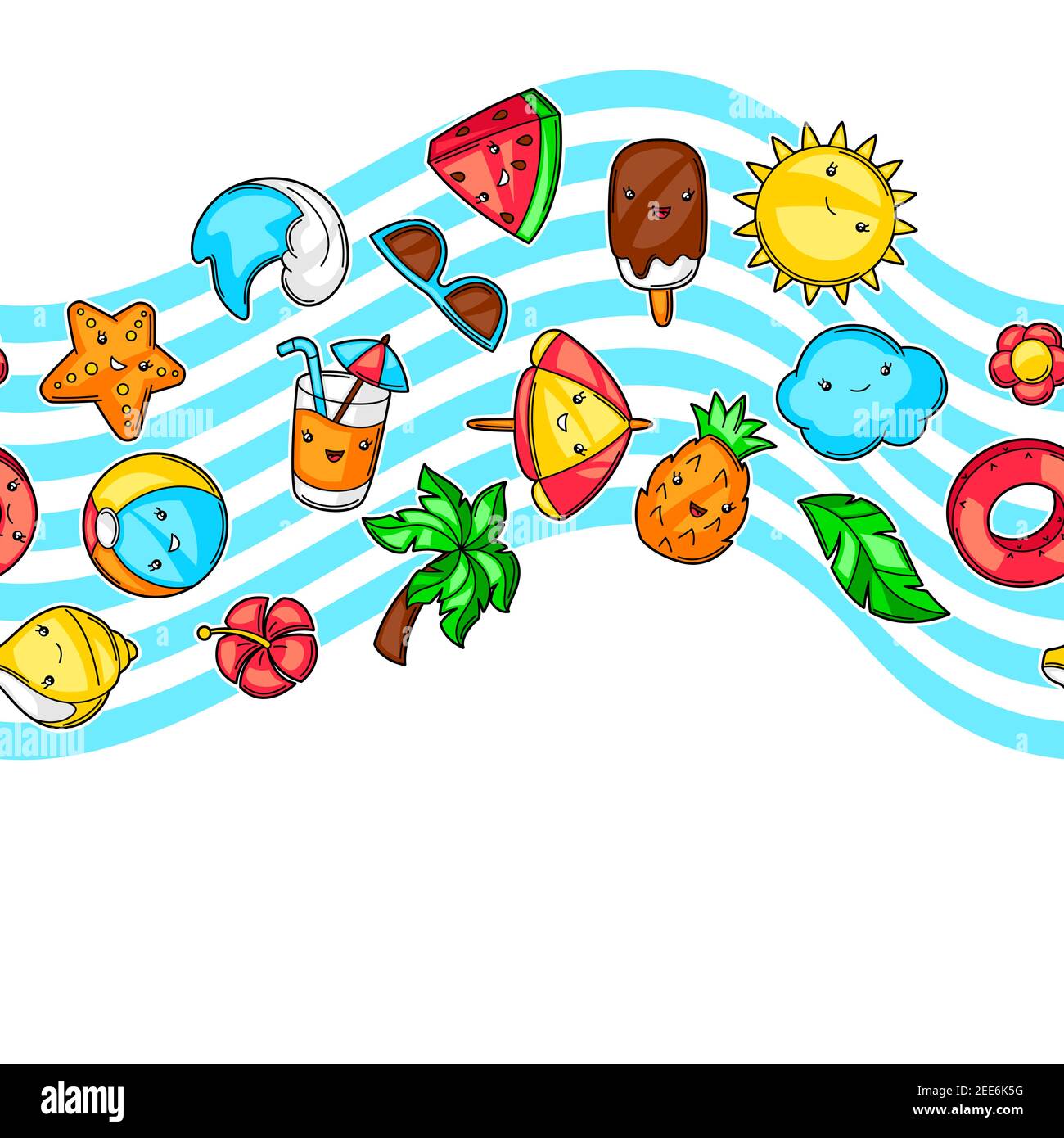 Summer Items Stock Vector Images - Alamy