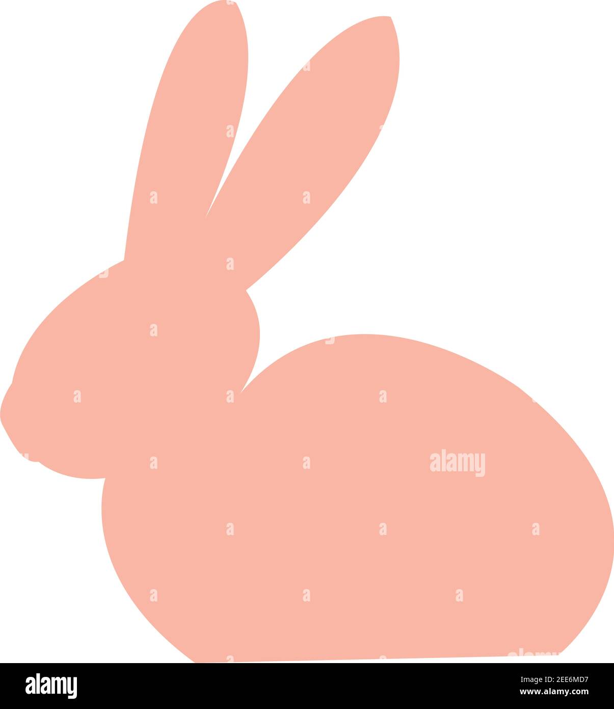 Happy Easter Bunny Vector Illustration Cute Rabbit Cartoon Character