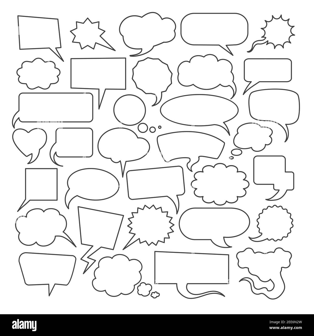 Hand drawn speech bubbles Stock Vector Image & Art - Alamy