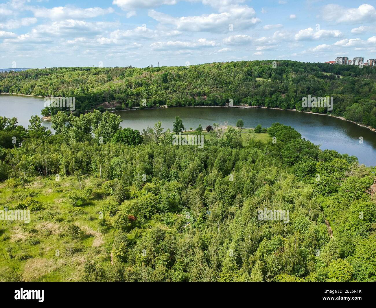 Aerial view of Hostivar dam in Prague Stock Photo - Alamy