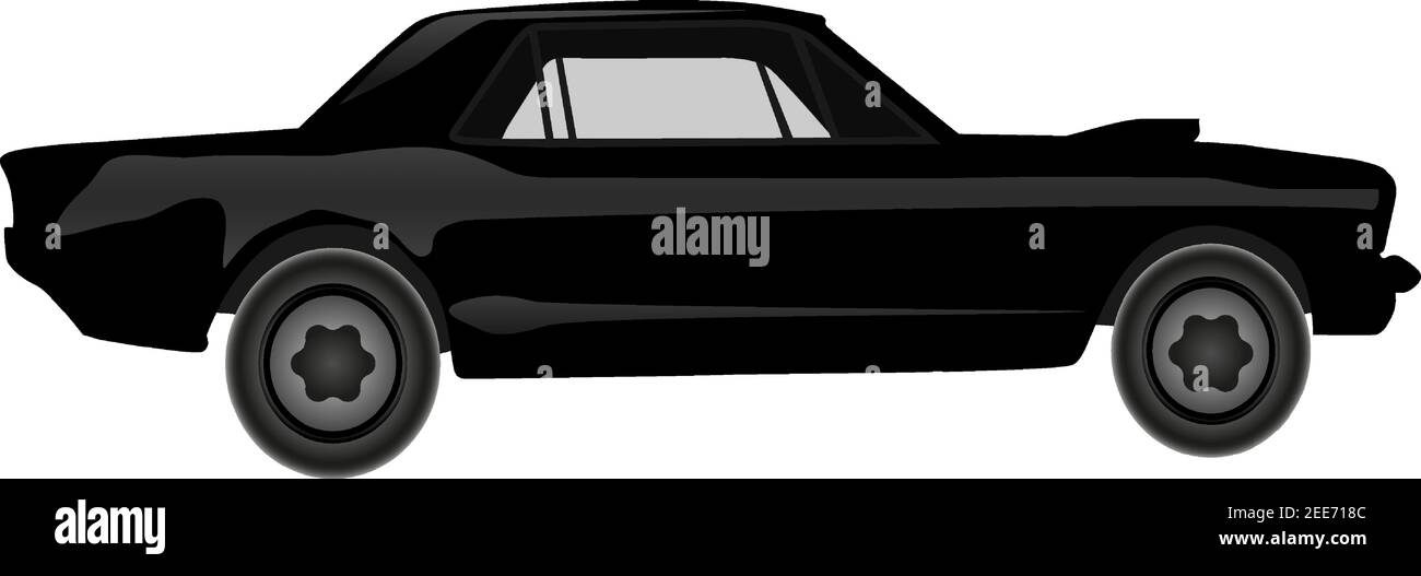 Ford Mustang 1965 Vector Ford Mustang 65 Fastback Illustration" Poster