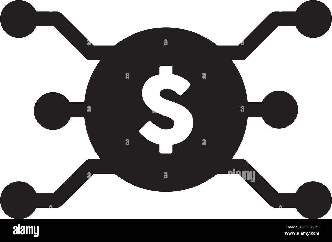 Digital dollar sign icon vector currency symbol for digital ...
