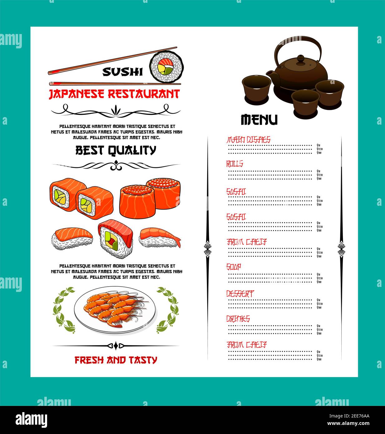 Japanese drinks poster Stock Vector Images - Alamy