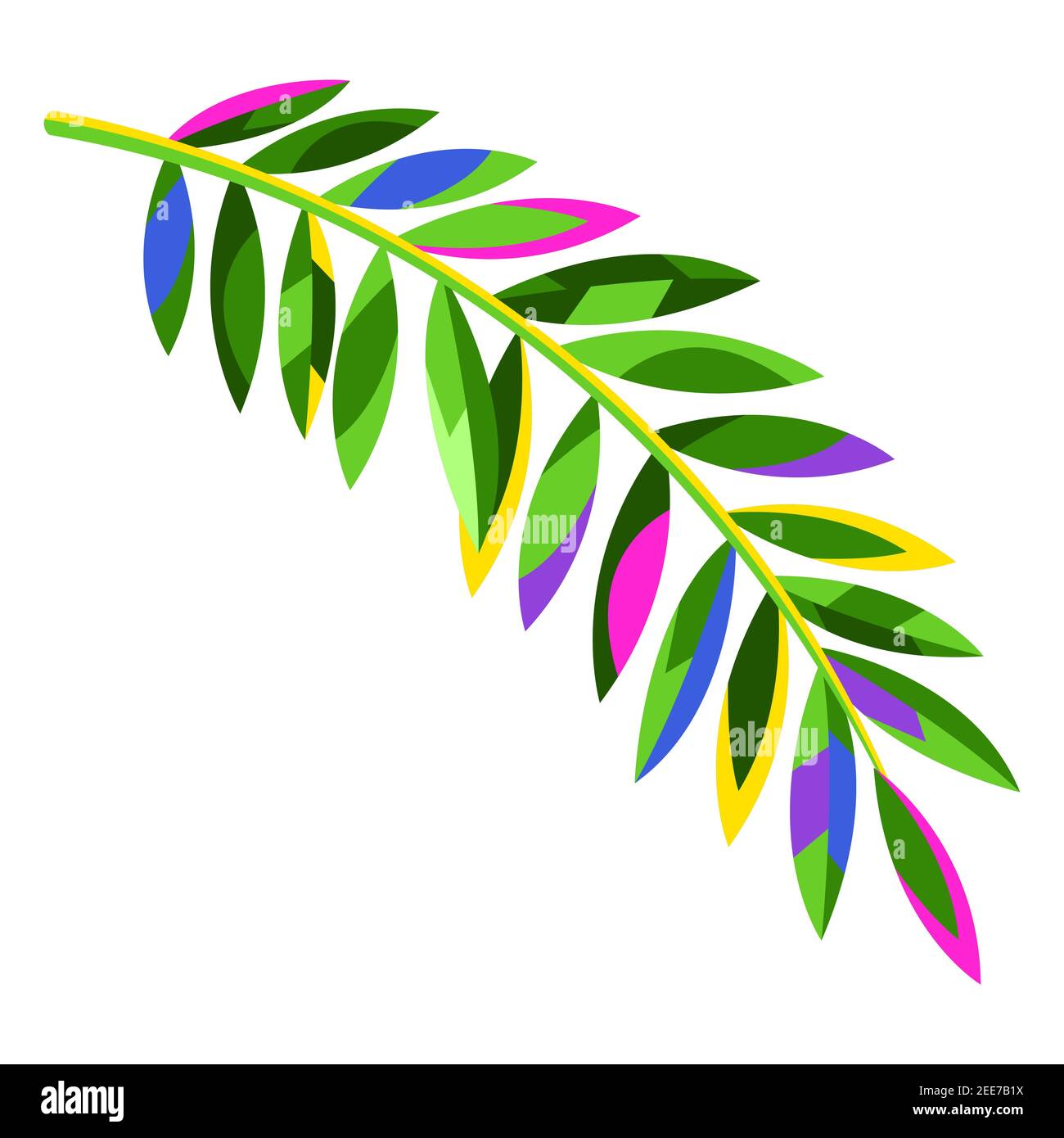 Illustration of stylized palm leaf Stock Vector Image & Art - Alamy