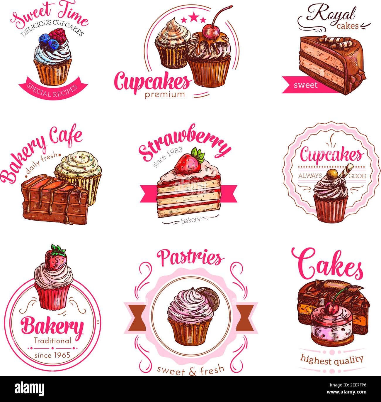 Torte cherry Stock Vector Images - Alamy