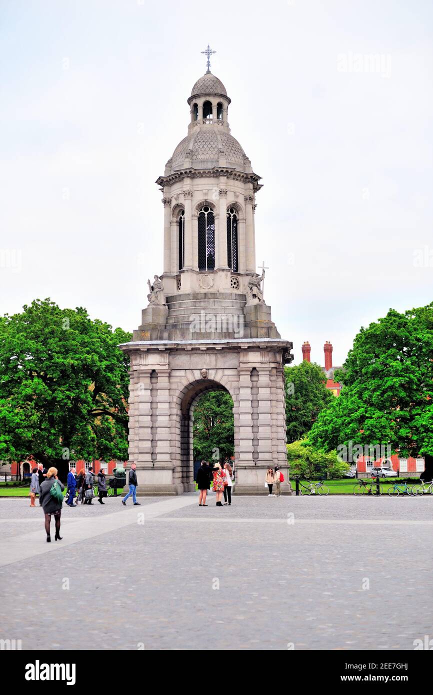 The Campanile on the campus quadrangle of Trinity College. The 100-foot ...