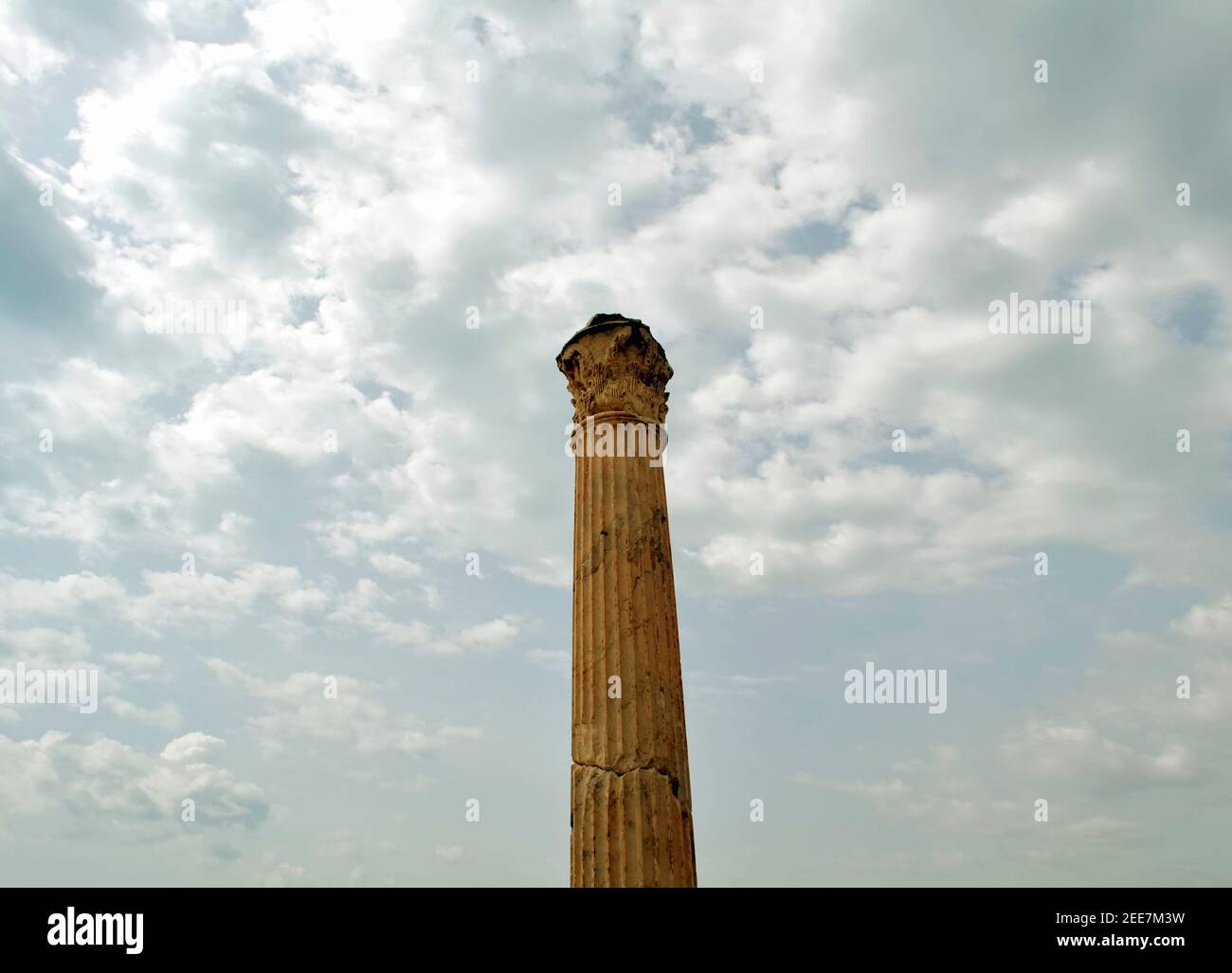 Column at Ruins Site of Roman Antonine Baths in the Carthage Area of ...