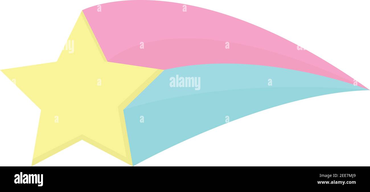 Cute comet star, magical comet doodle graphic icon vector illustration ...