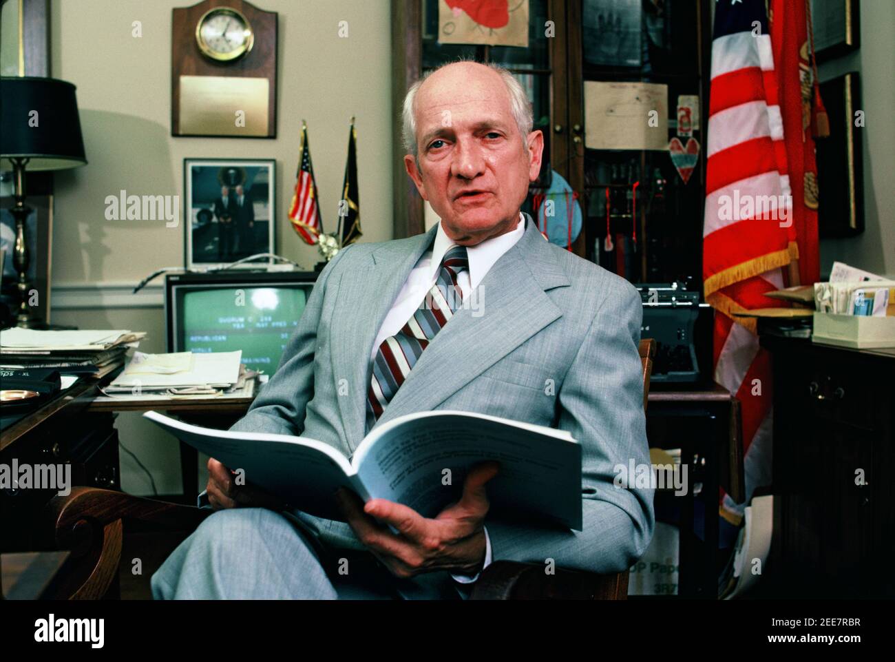 Representative Jack Brooks in his office in July 1983 Photograph by ...
