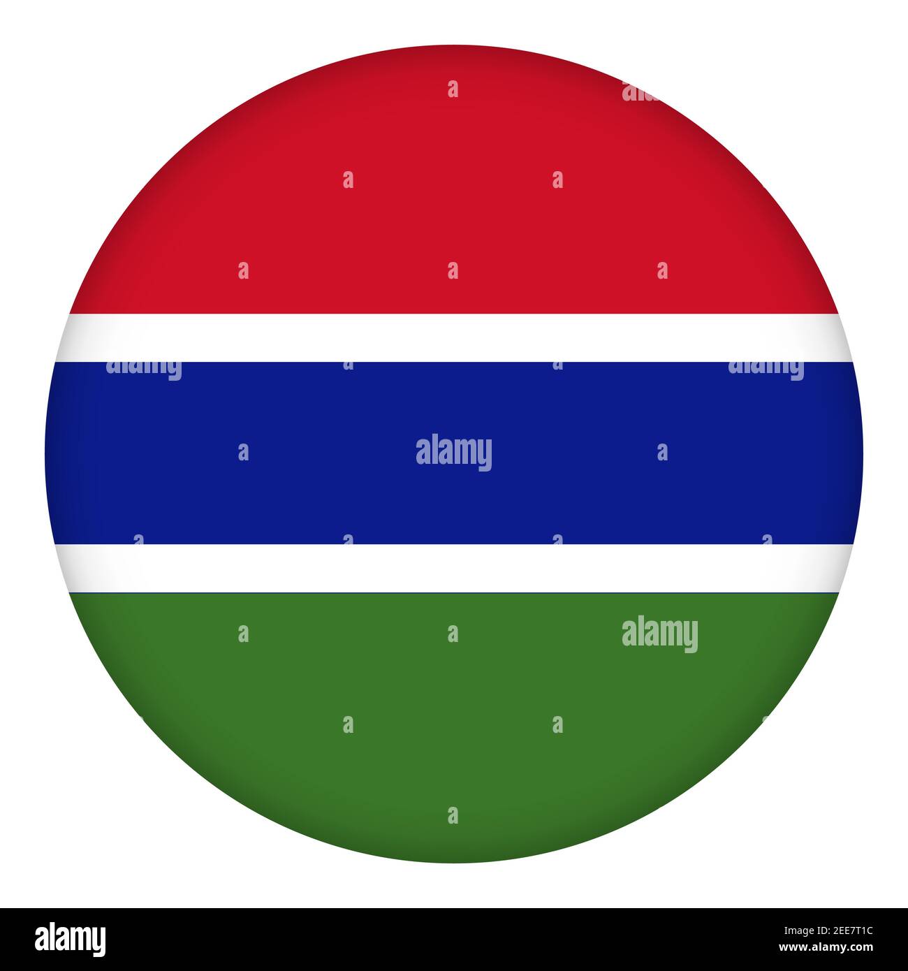 Flag Of Gambia Round Icon Badge Or Button Gambian National Symbol