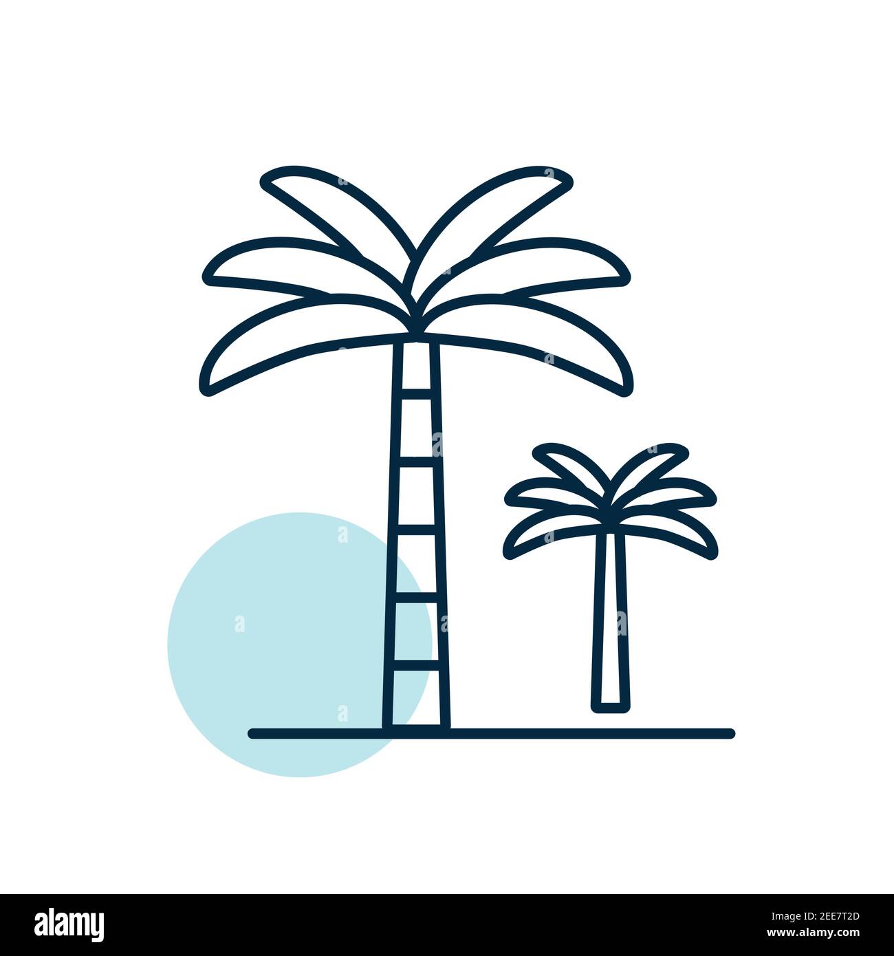 Palm tree vector icon. Nature sign. Graph symbol for travel and tourism ...