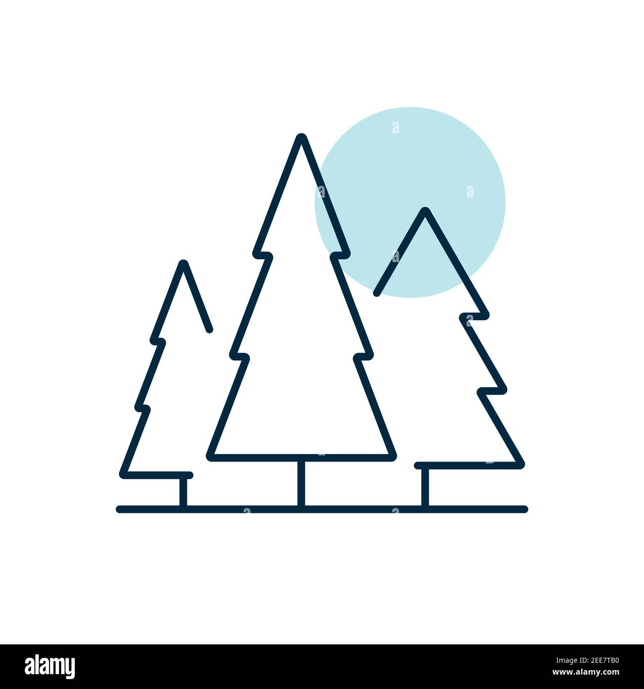 Conifer forest vector icon. Nature sign. Graph symbol for travel and ...