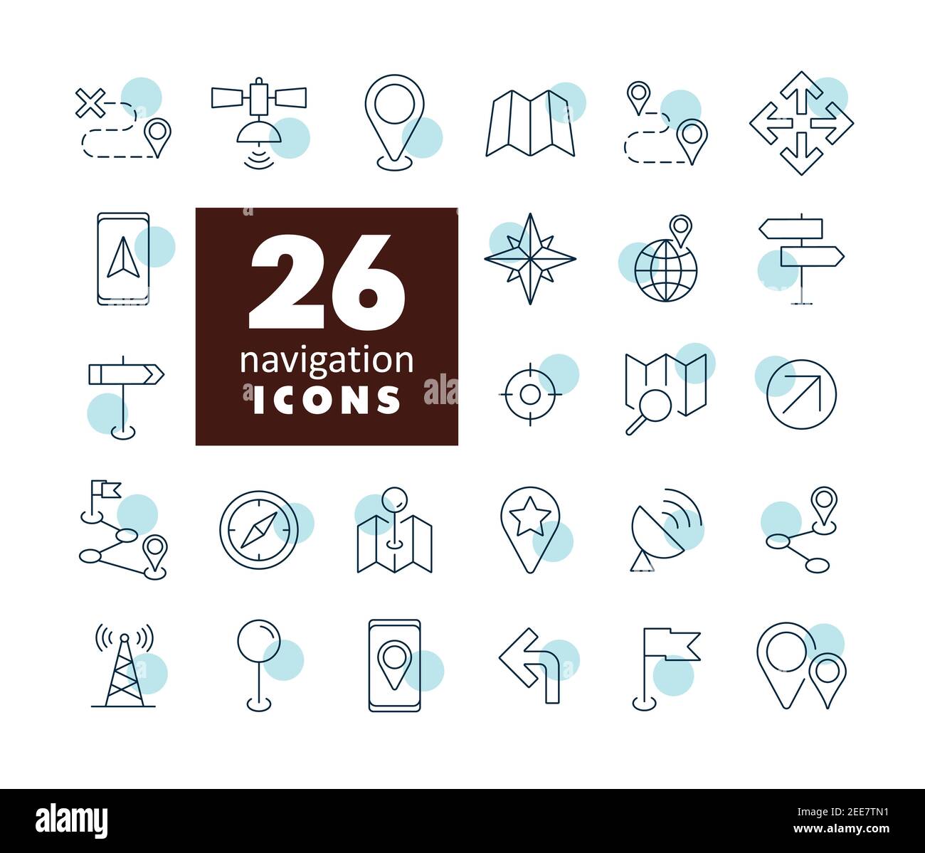 Maps, location, navigation vector icons set. Graph symbol for travel ...