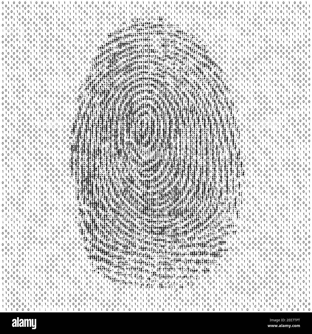 Fingerprint binary code background Stock Vector Image & Art - Alamy