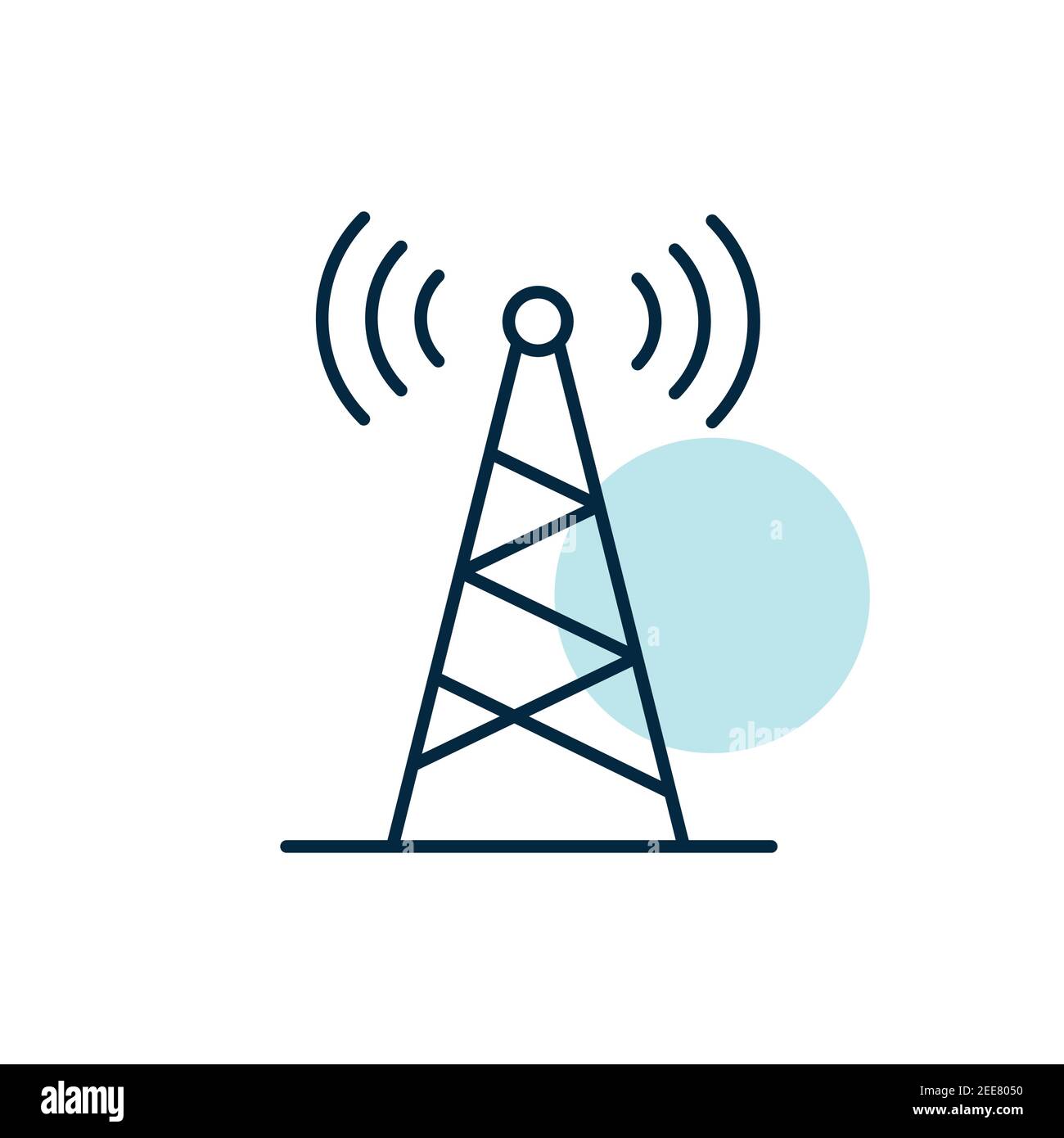 Communication antenna vector icon. Navigation sign. Graph symbol for ...