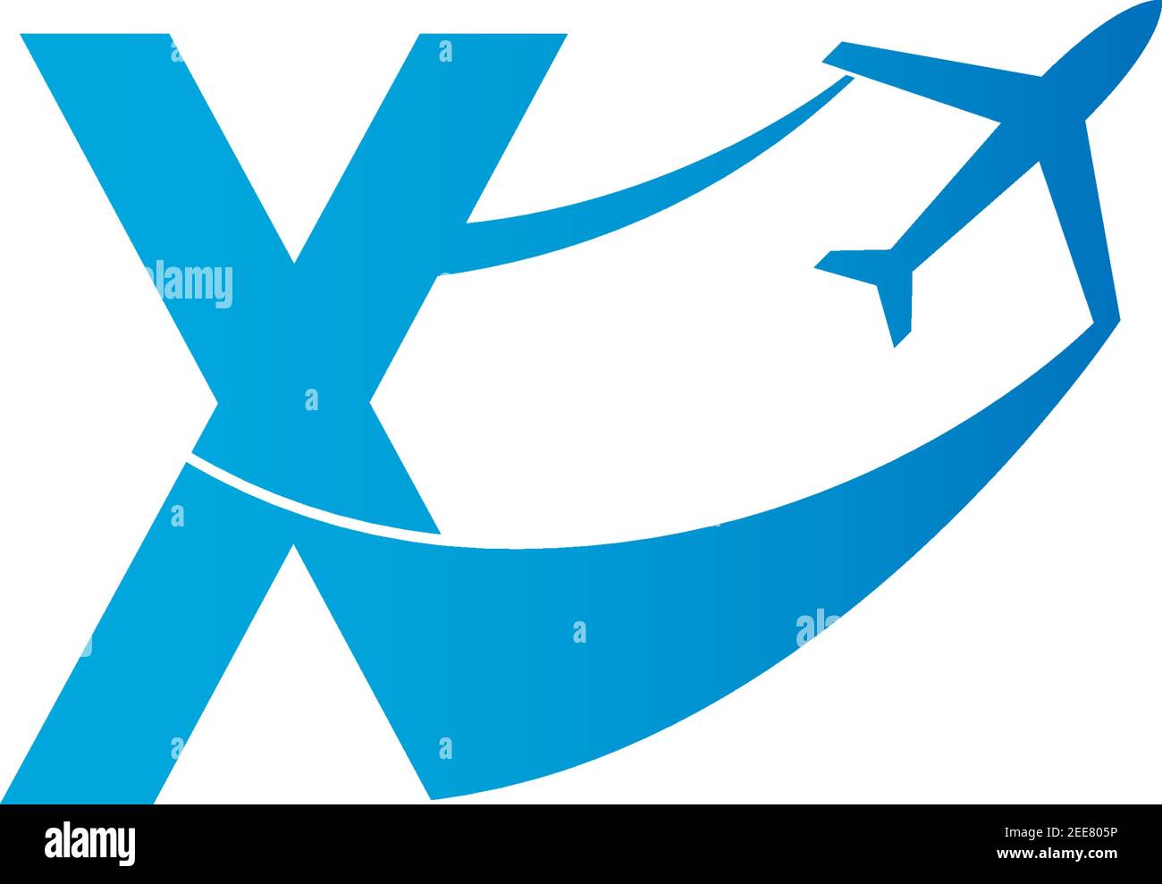 Letter X with plane logo icon design vector illustration template Stock ...