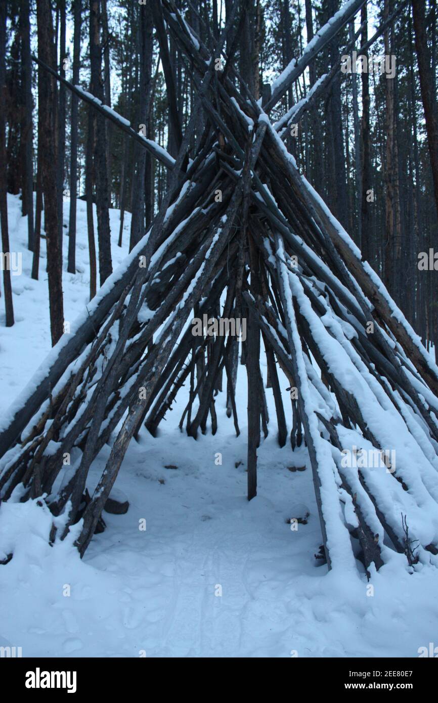 tee pee of sticks Stock Photo - Alamy