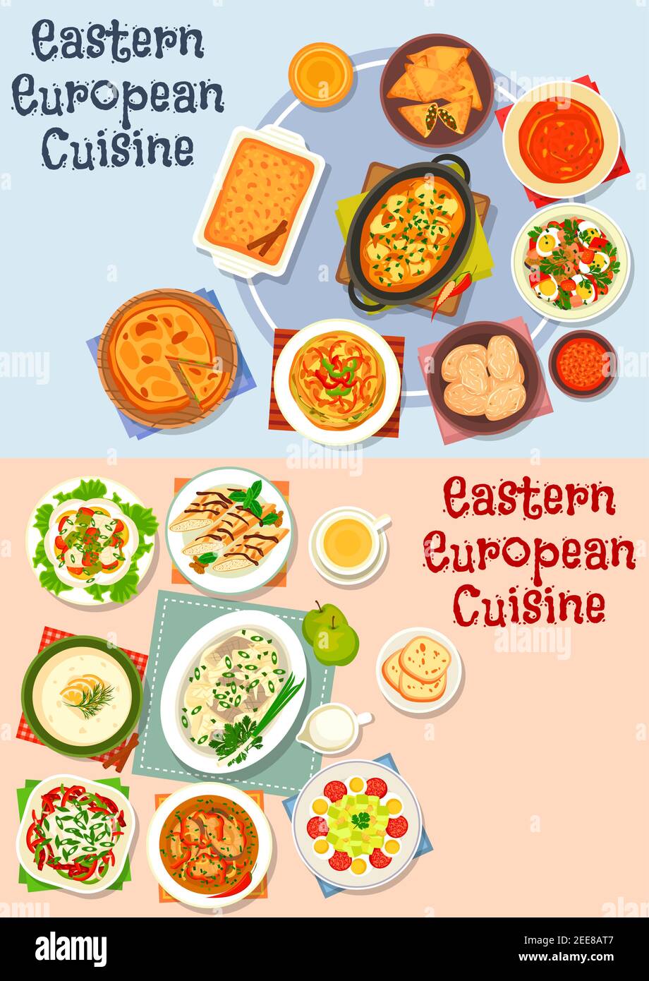 Eastern european food Stock Vector Images - Alamy