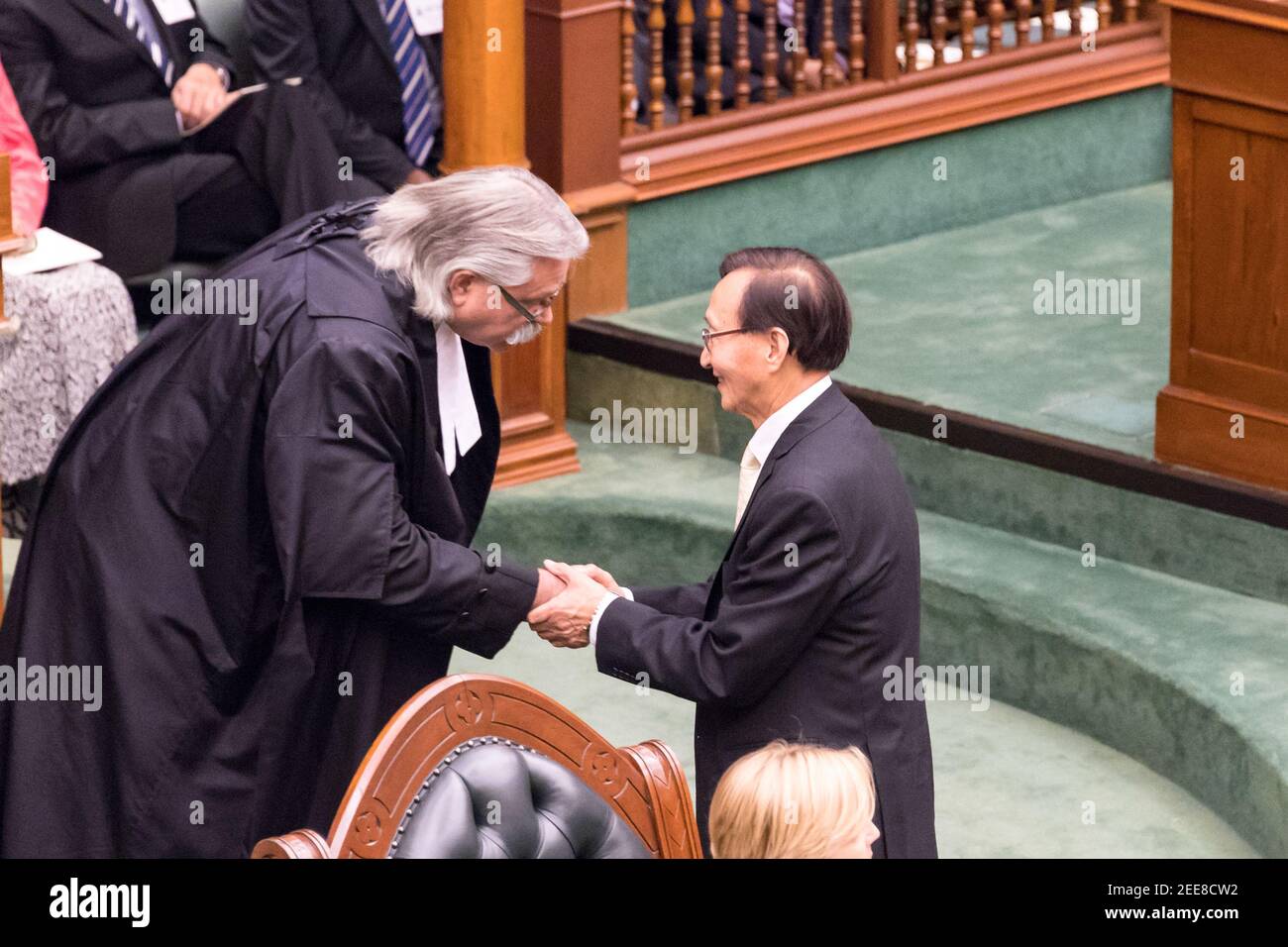 Raymond Cho (man in the right ), the newly elected Scarborough-Rouge ...